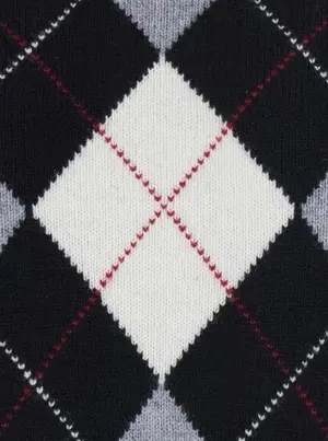 DUNST Argyle Crew Neck Knitted Sweater