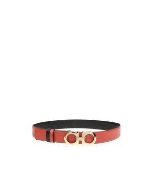 FERRAGAMO Reversible Belt With Buckle - Black
