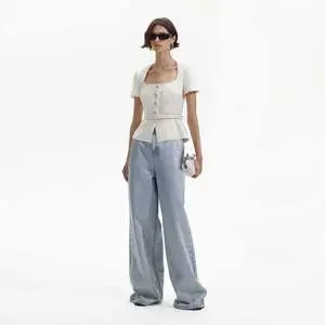 SELF-PORTRAIT U-neck Bouclé Top