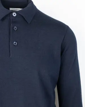 PAOLO PECORA Long-sleeved Knitted Polo Shirt