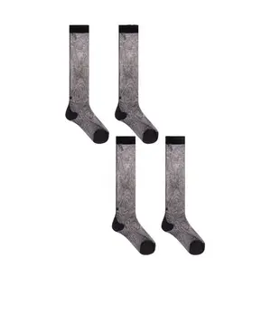 Dolce & Gabbana Dolce Gabbana Pack Of Two Socks - Black