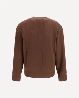 Brunello Cucinelli Ribbed-knit V-neck Sweater - No
