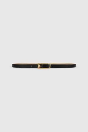 Victoria Beckham Dorian Pin-buckle Belt 15mm Micro Shiny Calf Leather - Black