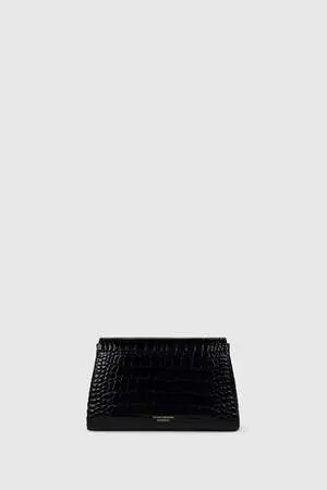 Victoria Beckham Dorian Trapeze Bag Croc Embossed Leather