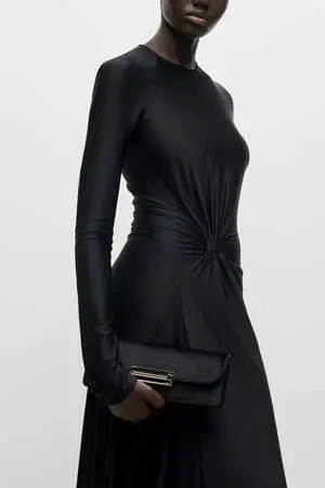 Victoria Beckham Dorian East-west Clutch Hair Calf Leather