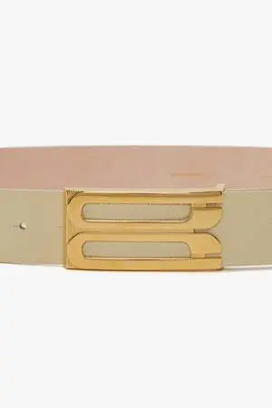 Victoria Beckham Dorian Frame Belt Jumbo 40mm Grainy Calf Leather - Ivory