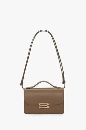 Victoria Beckham Dorian Bag Small Shiny Calf Leather - Grey