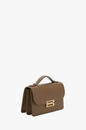 Victoria Beckham Dorian Bag Small Shiny Calf Leather - Grey