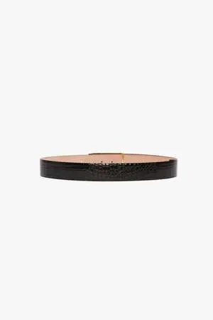 Victoria Beckham Dorian Frame Belt Jumbo 40mm Croc Embossed Leather