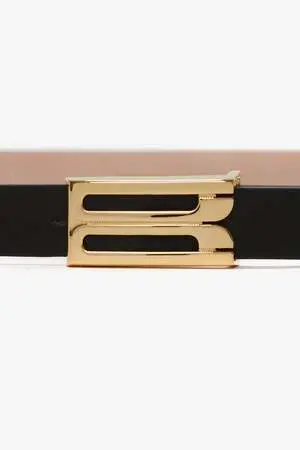 Victoria Beckham Dorian Frame Belt Micro 15mm Shiny Calf Leather