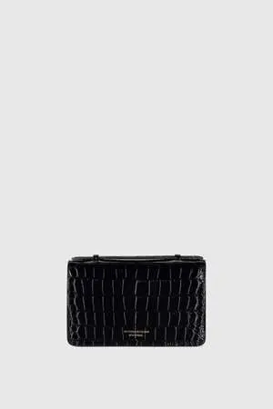Victoria Beckham Dorian Bag Small Croc Embossed Leather