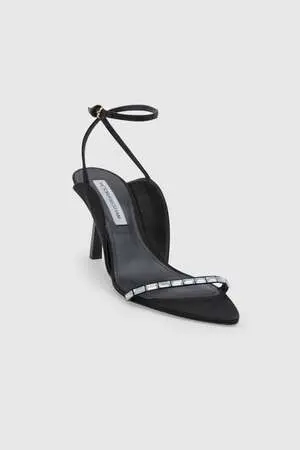 Victoria Beckham Embellished Sandal 75 Satin