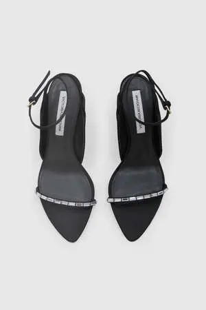 Victoria Beckham Embellished Sandal 75 Satin