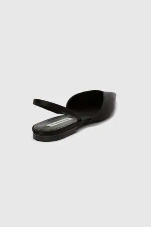 Victoria Beckham Angle Halter Back Flat Satin - Black