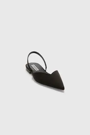 Victoria Beckham Angle Halter Back Flat Satin - Black