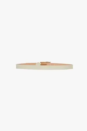 Victoria Beckham Dorian Pin-buckle Belt 25mm Shiny Calf Leather - Ivory