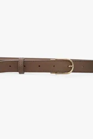 Victoria Beckham Dorian B Finite Belt 20mm Dove Soft Calf Leather