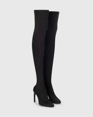 Victoria Beckham Harlow Thigh-high Boot 100 Jersey Black