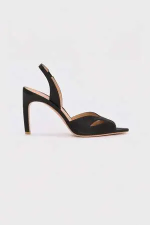 Victoria Beckham Harlow Mask Halter Back 100 Satin - Black