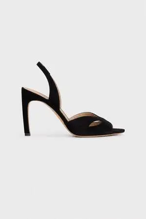 Victoria Beckham Harlow Mask Halter Back 100 Suede - Black