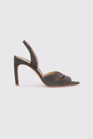 Victoria Beckham Harlow Mask Halter Back 100 Suede - Grey