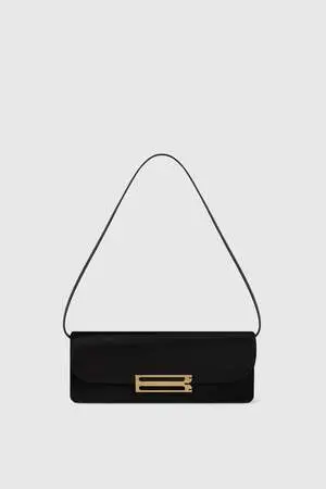 Victoria Beckham Dorian East-west Clutch Satin - Black
