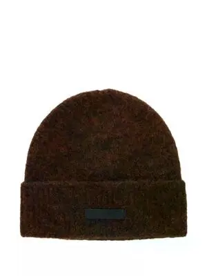 REPRESENT Logo-plaque Beanie Hat - Brown