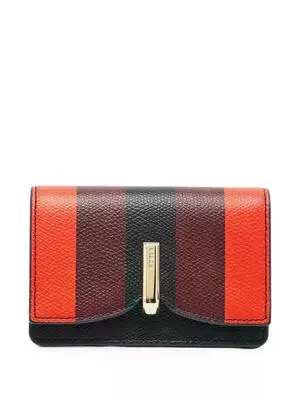 Furla Ribbon Striped Card Holder - Black