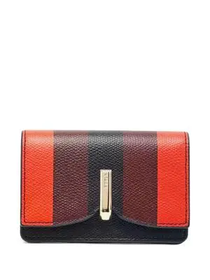 Furla Ribbon Striped Card Holder - Black