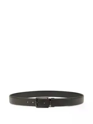 LOTTUSSE Reversible Grained Leather Belt - Black
