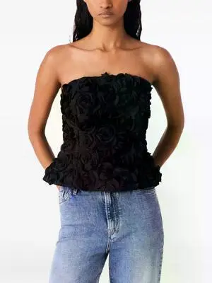 Maje Floral-applique Strapless Top