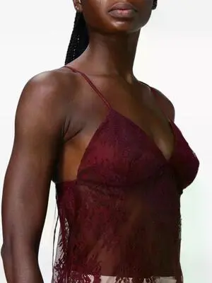 HANITA Lace-overlay Camisole Top