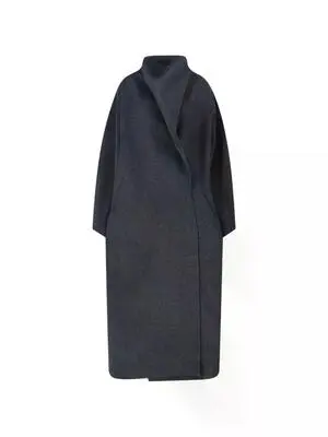 THE FRANKIE SHOP Leroy Funnel-neck Coat - Grey