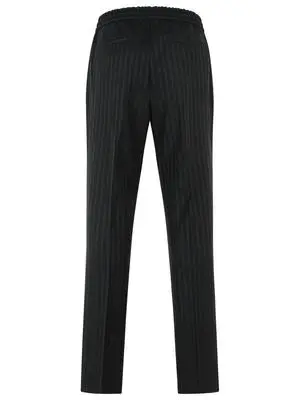Versace Jacquard Wool Pants