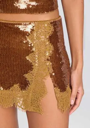 Retrofete Morgen Sequin Skirt
