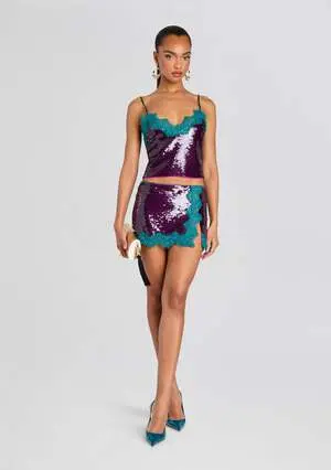 Retrofete Morgen Sequin Skirt