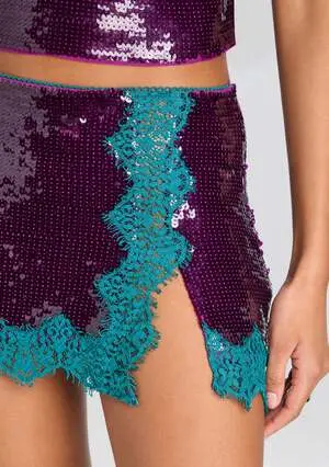Retrofete Morgen Sequin Skirt