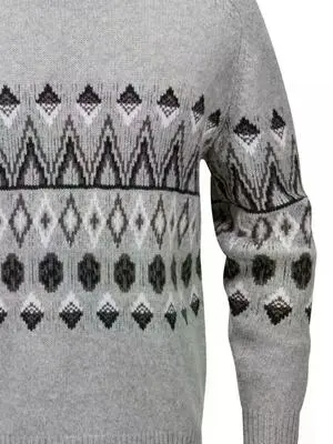 FTC Fair Isle-knit Mock-neck Sweater