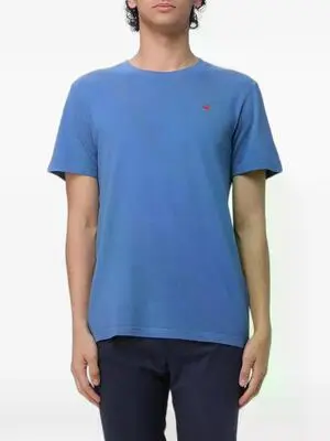 BROOKSFIELD Logo-embroidered T-shirt - Blue