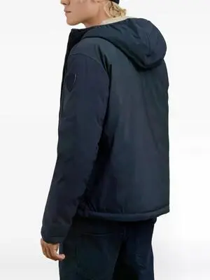 BLAUER. Reversible Logo-patch Hooded Jacket