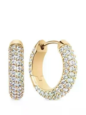 DANIEL WELLINGTON Pavé Crystal-embellished Hoop Earrings - Gold