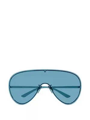 Gucci Mask Shield-frame Sunglasses - Blue