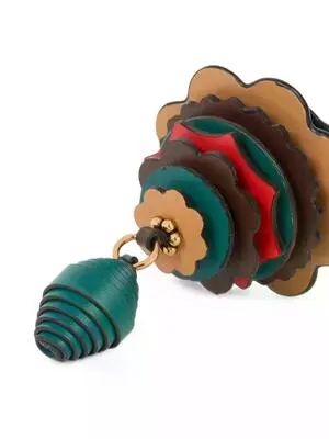 Etro Leather Charm With Discs And Beehive Detail