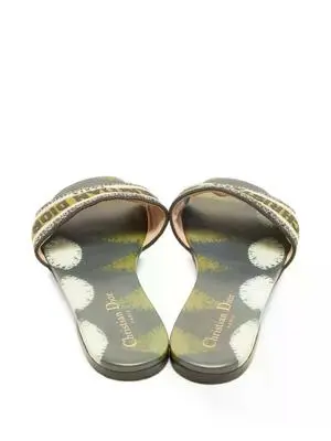 Dior D-way Embroidered Slide Sandals