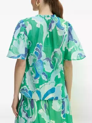 MORGAN Ruffled Print Blouse