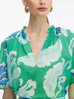 MORGAN Ruffled Print Blouse
