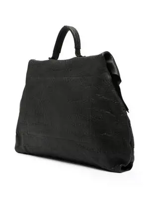 UN TE' DA MATTI Leone Crocodile-effect Leather Tote Bag