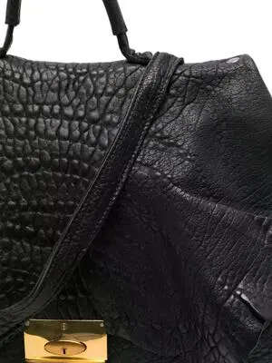 UN TE' DA MATTI Leone Crocodile-effect Leather Tote Bag