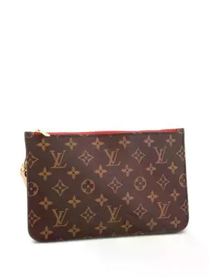 LOUIS VUITTON Neverfull Pochette Monogram Canvas Large Pouch - Brown