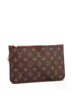 LOUIS VUITTON Neverfull Pochette Monogram Canvas Large Pouch - Brown